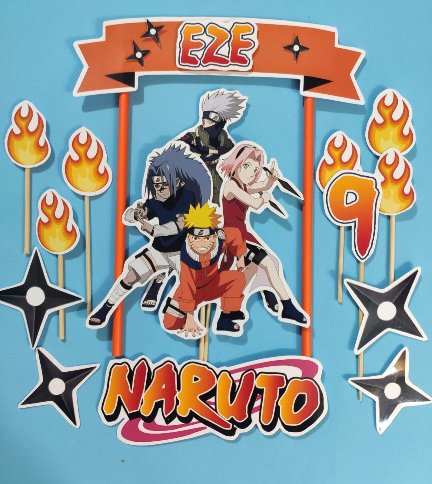 Topper de torta personalizado de Naruto – De Tin Marin